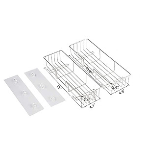 Eovuasclk Shower Shelf with Hooks,No Drilling Adhesive Shower Shelf for Bathroom Storage,Rustproof Shower Organizer