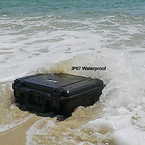 Lykus HC-3310 Waterproof Hard Case with Customizable Foam Insert, Interior Size 12.99x8.27x5.31 in, Suitable for pistol,camera,lens,drone,mic,flashlight,telescope,action cam,electronics,tools,and more