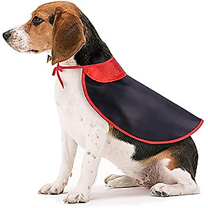 LKEX Halloween Large Dog Costume, Pet Bat Wings & Vampire Cloak, 2 Pack, Dog Funny Holiday Clothes for Bloody Zombie Cosplay Party