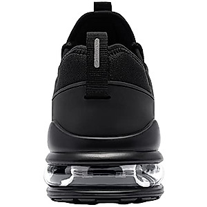 LARNMERN Steel Toe Shoes Men Slip Resistant Safety Work Sneakers Slip On Air Cushion Lightweight Comfortable Breathable Shoe 3150(9.5 Men, Black)