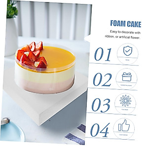 TIDTALEO 3pcs Foam Cake Model Wedding Foams Cake Foam Dummy Rounds Round Cake Stand Practice Round Dummies Camera Backpack Square Mold Foam Cake Mold Diy Tea Coffee To Rotate Box