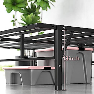 ZINUS SmartBase Compack Mattress Foundation / 14 Inch Metal Bed Frame / No Box Spring Needed / Sturdy Steel Slat Support, Twin