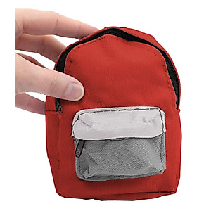 Teak Tuning Fingerboard Backpack Case, Red - 5" x 3.75" - Miniature Canvas Bag for Tuning Travel & Storage