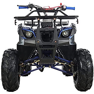 Upgraded 125cc Big ATV Automatic Transmission w/Reverse, LED Headlight, Big 19"/18" Tires (Factory Packaged) (Blue Color)
