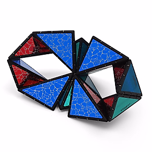 TOSY Magnet Pyramid Stone - 1 Cube Transforms into 1 Billion Shapes, Easter Basket Stuffers Essentials for Kids/Teens, 243 Rare Earth Magnets, Holographic Design, Puzzle/STEAM Toy