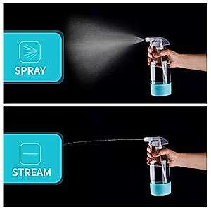 Homyfux Empty Clear Glass Spray Bottles with Silicone Sleeve Protection - Refillable 17oz Containers for Cleaning Solutions, Essential Oils, Misting Plants - Quality Sprayer - 3 Pack