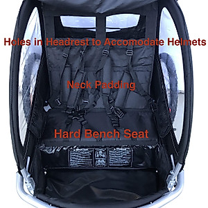 Booyah Strollers Double Child Baby Bike Bicycle Trailer, Jogger, Stroller with Suspension (Green)