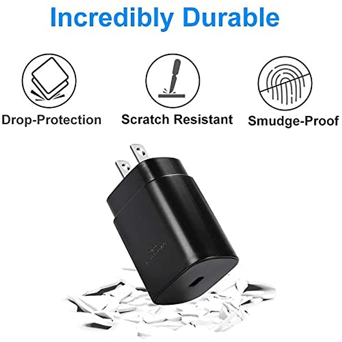 Samsung USB C Super Fast Charger 25W PD Type C Wall Plug Adapter Block Compatible with Samsung Galaxy S21 S20 Ultra 5G Note10 20 Plus, iPhone 12 Mini Pro Max 11 XS XR X 8 Plus and More(3 Pack)