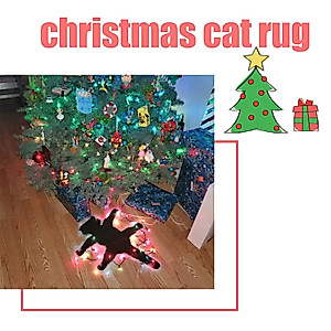 THAIMAI Light Up Fried Cat Rug Christmas Holiday Lights Up for Home Bedroom Livingroom Xmas Decor(#3)