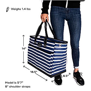 SCOUT BJ Bag - Large, Utility Tote Bag for Women, Nurses, Teachers and Moms with Zipper & 4 Exterior Pockets for Organizing