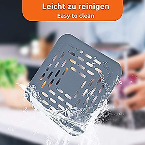 ECENCE Hair Catcher 3pcs Drain Cover for Shower, Bathtub, Kitchen, Sink Drain Strainer, Hair Stopper with suction cup, Thermoplastic, white, green, blue, 13x13x0,5cm