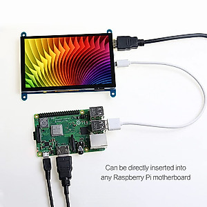 Aibesy 5 Inch HD Capacitive Touchscreen Display 800480 Resolution Small Portable Monitor with USB HD Interface Compatible with Raspberry Pi Educational Tool
