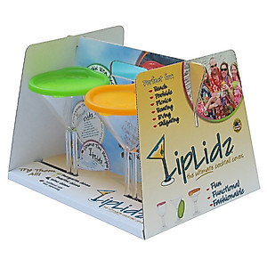 LipLidz ~ 10 oz. Martini Glass w/Attachable Drink-thru Lid (4 Pack)