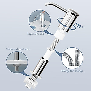 Kitchen Sink Soap Dispenser Pump, Built in Soap Dispensers, Upgraded Heightened Design, Smooth Discharge, with 40IN Extension Tube