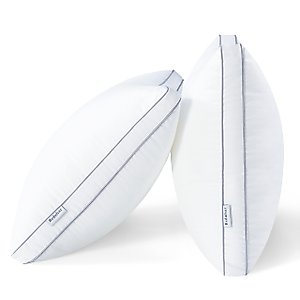 Bedufsar Bed Pillows for Sleeping, Queen Size Pillows Hotel Quality Set of 2, Firm and Supportive Gusseted Pillows for Side and Back Sleepers, Cooling Down Alternative Fluffy Soft Pillow (20x30 in)