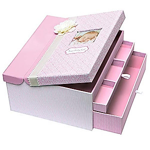 C.R. Gibson Pink Baby Girl Large Keepsake Box, 12.5'' W x 10.25'' H