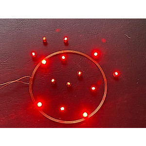 Taidacent 80mm Long Distance 5V Wireless LED Coil Inductive Coil and Ten Colorful Wireless LEDs Lights Brightness Adjustable Wireless LED Induction Wireless Charging Module