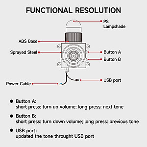 Y DIANS S Alarm Siren Waterproof Volume Tone Adjustable 120dB Loud Horn 25W Outdoor Security Button Siren with LED Strobe Light SLA-01H AC110V-120Volts