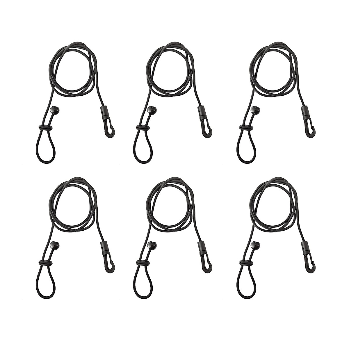 GuiPQS Kayak Paddle Leash Fishing Rod Paddle Leash Paddle Leash Paddle Holder Tool Lanyard Adjustable Canoe Paddle Fishing Rod Leash (6 Pack)