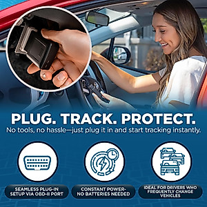 Lightning GPS OBD-II Real-Time GPS Tracker for Vehicles – Easy Installation, Flexible Subscription Plans for Cars, Trucks, Fleets & Teen Drivers – GPS Locator w/Instant Alerts – Subscription Required