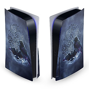 Head Case Designs Officially Licensed Brigid Ashwood Raven Art Mix Vinyl Faceplate Sticker Gaming Skin Decal Cover Compatible with Sony PlayStation 5 PS5 Disc Edition Console