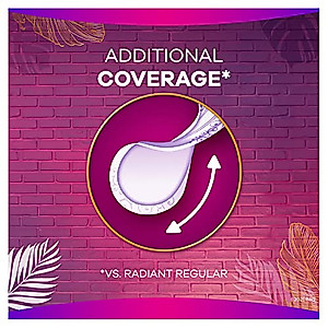 Always Radiant Daily Pantiliners Panty Liners for Women, Long Absorbency, Up to 100% Odor-free, 92 Count