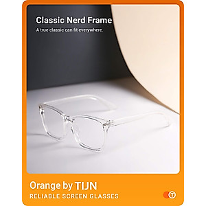 TIJN Unisex Stylish Square Non-Prescription Eyeglasses Glasses Clear Lens Women Men Eyewear