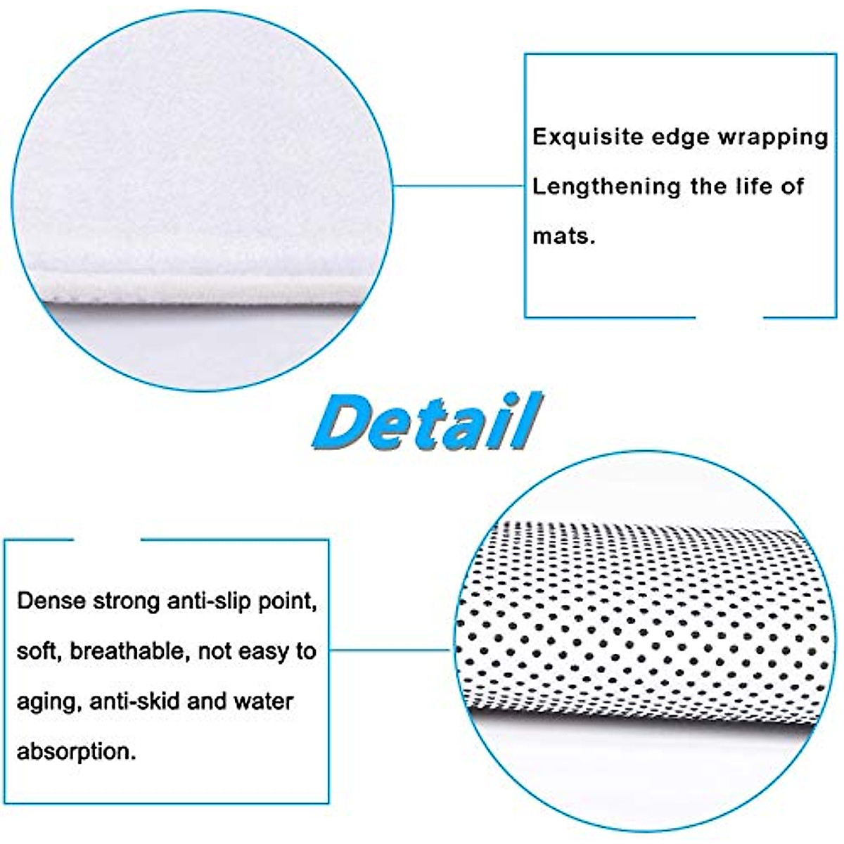 Yuaobeimei Blue Rose in Water Shower Curtain Water Floral Print Modern Style 4Pcs Bathroom Sets with Fabric Curtain, Rugs,and Hooks