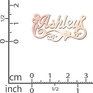 TSD 10K Rose Gold Personalized Name Necklace with Diamond Accent by JEWLR*