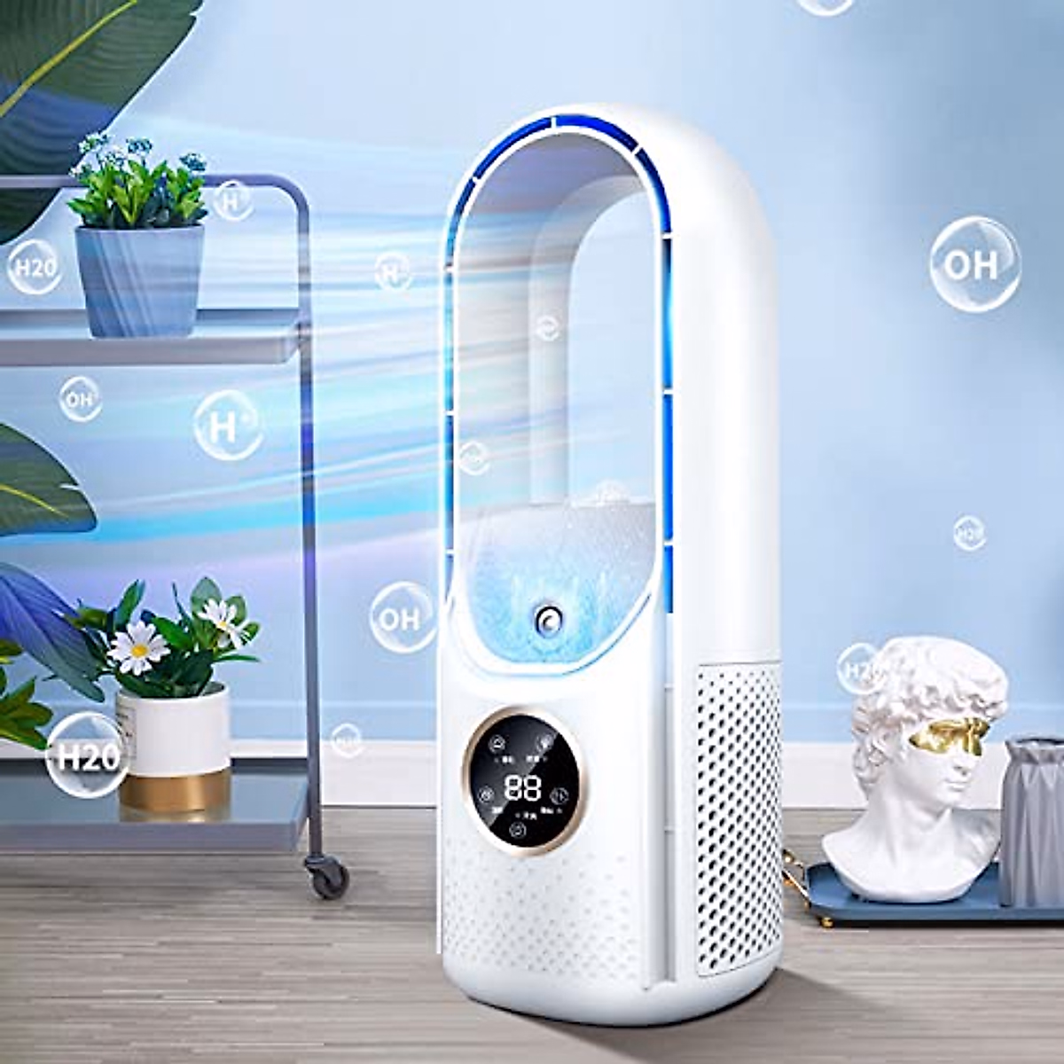 Portable Air Conditioners 3-in-1 Air Cooler Fan Evaporative Cooler Portable Windowless Air Conditioner Portable Air Conditioners For 1 Room No Window For Camping Bedroom Rechargeable Tents
