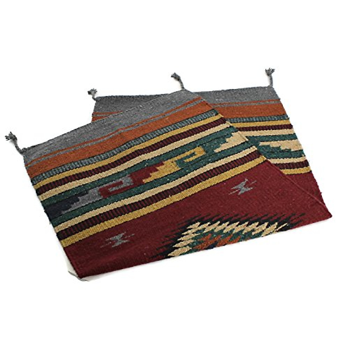 Onyx Arrow Southwest Décor Area Rug, 20 x 40 Inches, Center Diamond Burgundy/Black