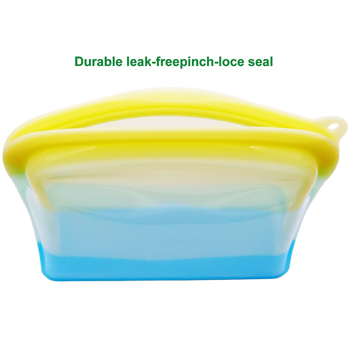 FUSMYE 2 Pack Extra Large Pure Silicone Food Storage Bags, 68oz, Stand Up Reusable Food Storage Containers, Ideal for Kitchen Camping, Microwave Freezer Dishwasher Safe, Leak-free