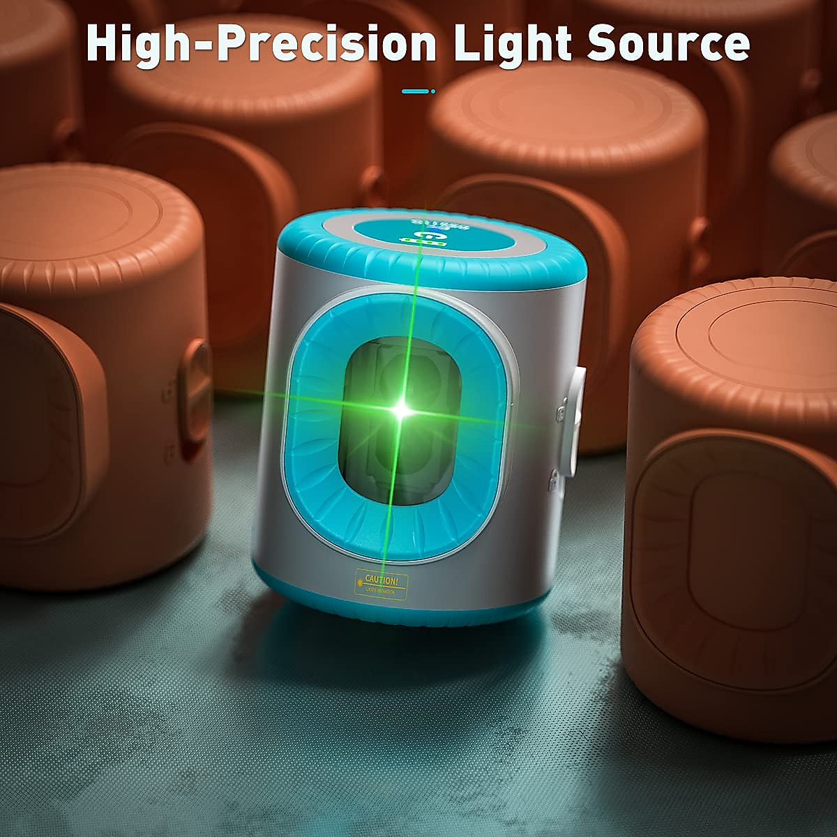 Self-Leveling Laser Level, DECTEAM 98ft/30m Green Cross Line Laser Level with Pulse Mode, Switchable Horizontal/Vertical Lines, Rechargeable Battery, Rubber Anti-slip, 360°Magnetic Base DS011G