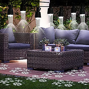 Afirst Snowflake Projection Christmas Lights - 10 Shatterproof Bulbs 31.5FT Decorative String Lights for Outdoor Indoor Patio Garden Party Lighting & Decoration