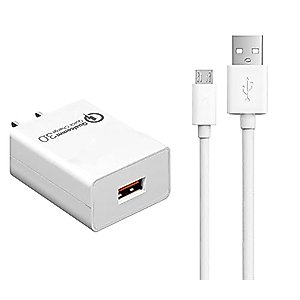 6FT Micro USB Cable Wire & AC Block Wall Adapter Fast Charger for Old Amazon Kindle 2020 & Older Paperwhite, Oasis, Kindle Kids E-Readers, Old Fire HD (Not Compatible with New Kindles, See Pictures)