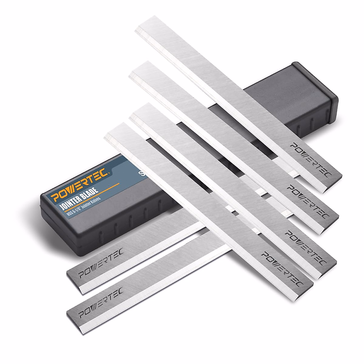 POWERTEC 6-1/8 Inch Jointer Blades for Ridgid JP06000, JP06101, JP0610, Craftsman 21705 Jointer, Replacement for Ridgid AC8600, JE08008, Craftsman 922995 Jointer Knives, Set of 6 (14802DD)