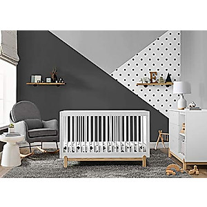 Delta Children Poppy 4-in-1 Convertible Crib, Bianca White/Natural