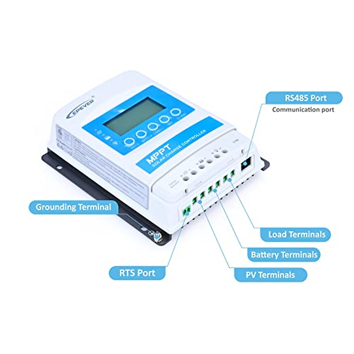 EPEVER XTRA1210N Series MPPT Solar Charge Controller, 10A Max Charge/Discharge, High-Efficiency Energy Conversion, Ideal for Off-Grid PV Systems