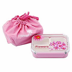 CuteZCute Bento Lunch Box with a Pink Bag, 650ml