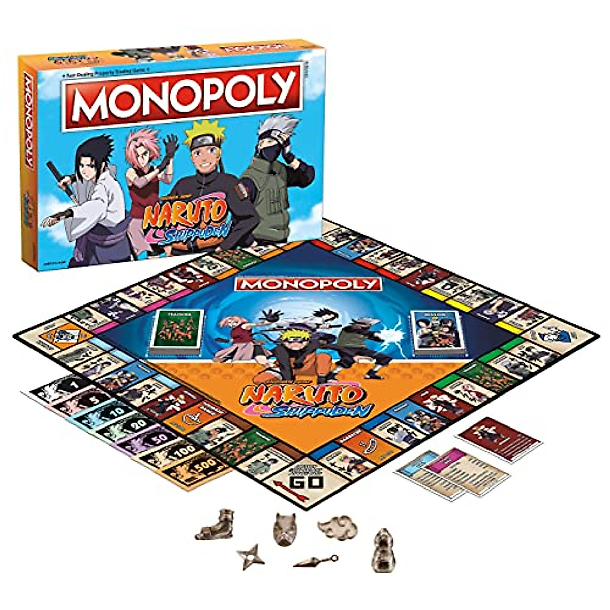 Monopoly: Naruto | Collectible Monopoly Game Featuring Japanese Manga Series | Familiar Locations and Iconic Moments from The Anime Show | 2-6 Players