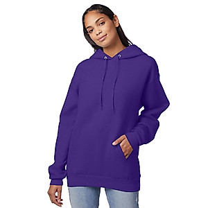 Hanes Mens Ecosmart Hoodie, Midweight Fleece Sweatshirt, Pullover Hooded For, Purple, XX-Large US