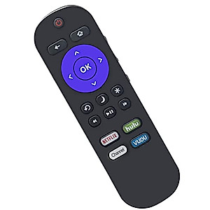 Remote Compatible with All Hisense Roku TV, Universal for Hisense Smart Built-in Roku TV Remote Control with Netflix, Hulu, and VUDU