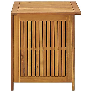 TIFITGO Asomie Patio Storage Box 23.6"x19.7"x22.8" Solid Acacia Wood Indoor stockage bin home chest house tank Outdoor Furniture Outdoor Storage Boxes US Stock Fast Shipment Brown