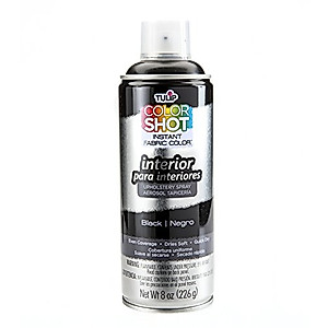 Tulip ColorShot Instant Fabric Color Interior Upholstery Spray 8 oz - Black