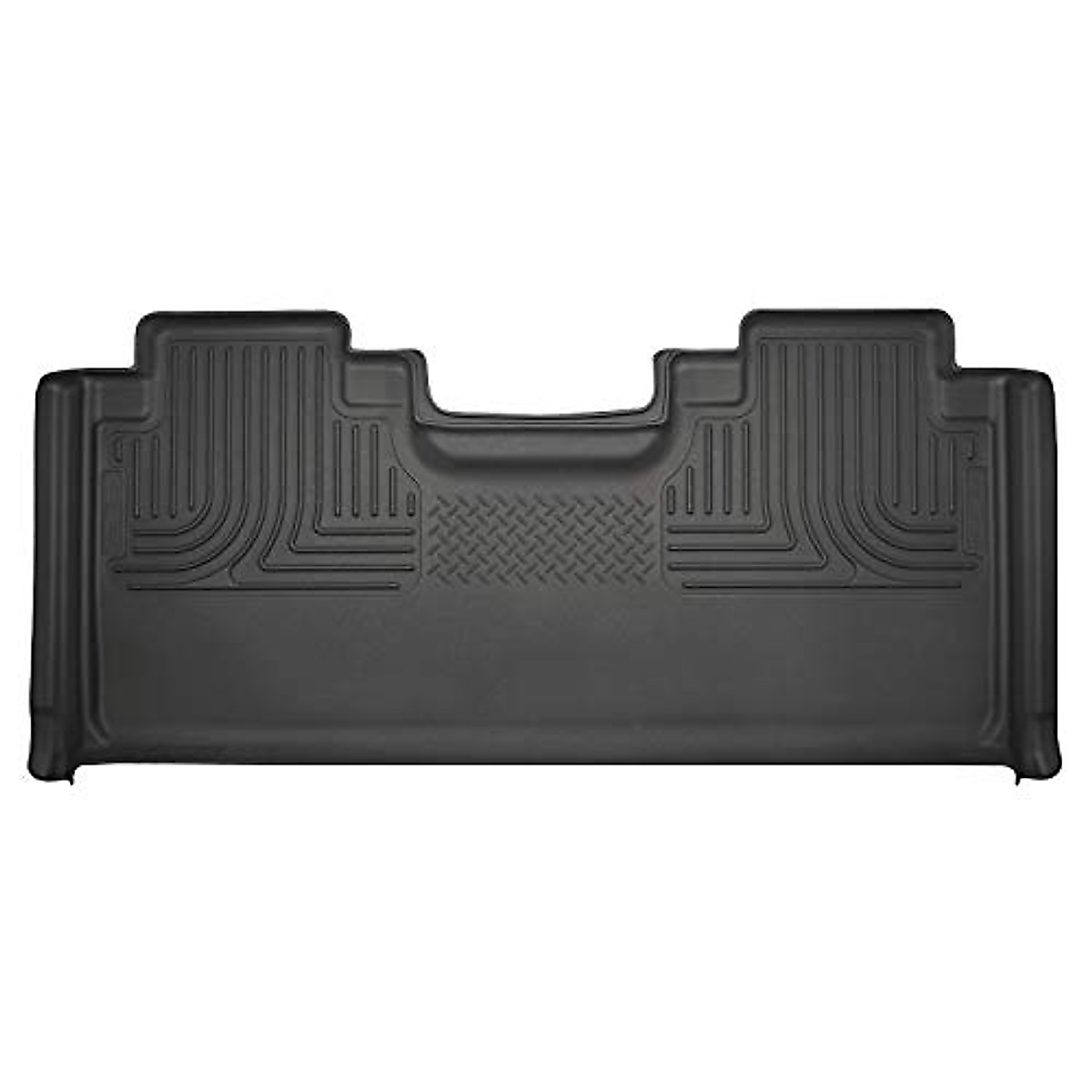 Husky Liners Weatherbeater Floor Mats | Fits 2015 - 2024 Ford F-150 SuperCab; 2017 - 2024 Ford F-250/F-350 SuperCab; 2017 Ford F-450 SuperCab | 2nd Row, 1-pc Black - 19361