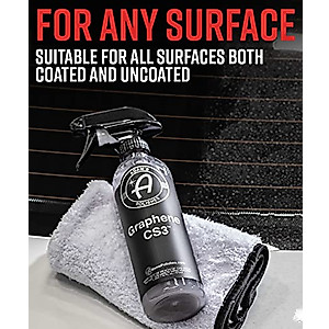 Adam's Graphene CS3 (16oz) - Graphene Waterless Wash Ceramic Spray Coating Detail Spray | High Gloss Car Wash Cleaning Spray for Car Detailing | RV Boat Motorcycle
