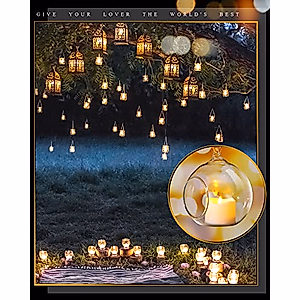 Hortsun 120 Pieces Flameless Tea Lights Candles Longer Battery Operated Votive Led Candles Flickering Romantic Tealights for Seasonal Festival Celebration Decor (Warm White)