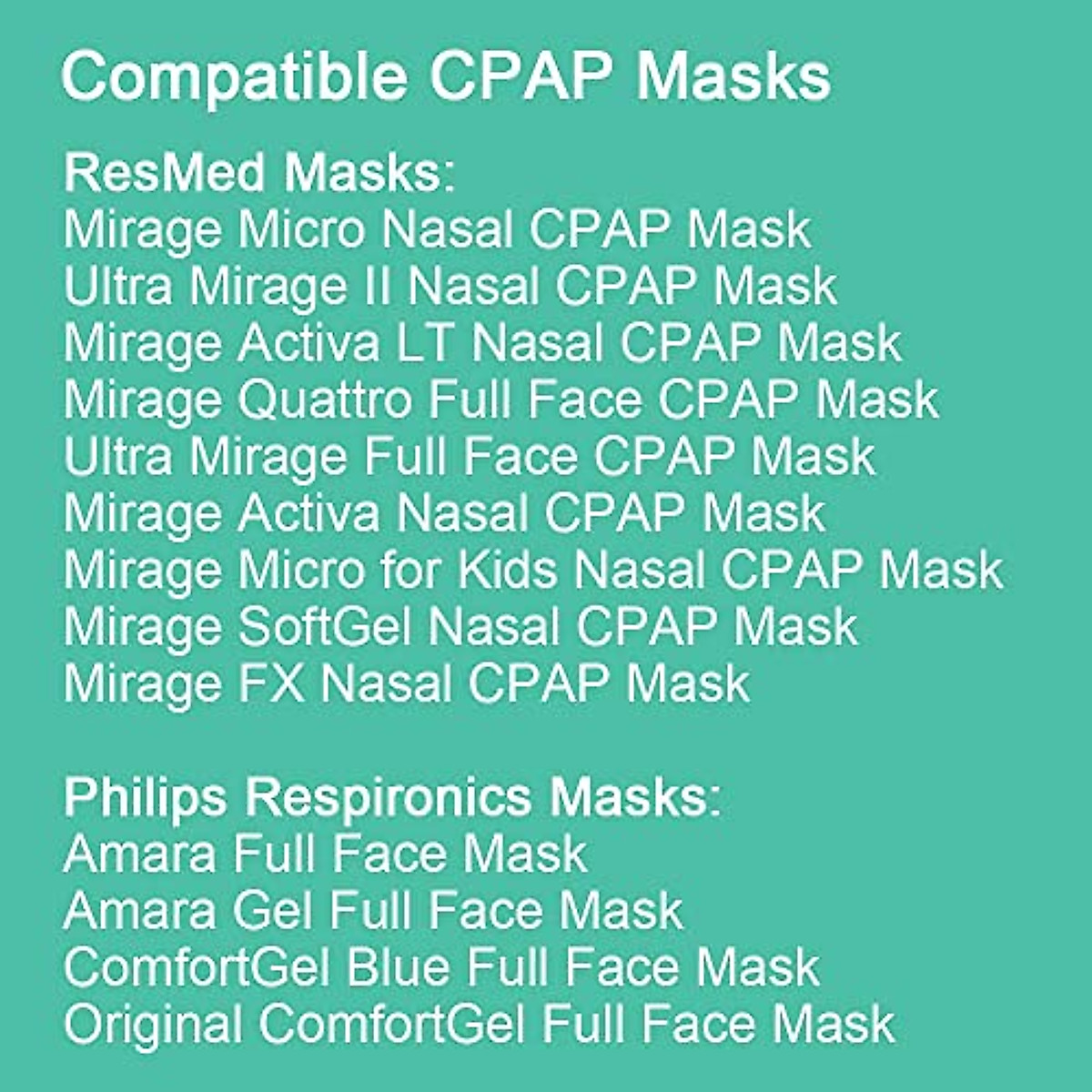 Universal CPAP Mask Headgear Strap / Cpap Harness / CPAP Head Band for ResMed Mirage Series, Philips Respironics CPAP Mask, Comfortable Durable Stretchy Material, Standard – Black (Headgear Only)