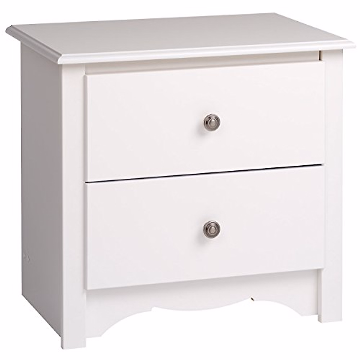 Sonoma 6 Drawer Double Dresser for Bedroom, White & Sonoma 2-Drawer Nightstand, White