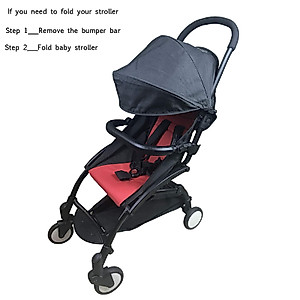 Stroller Handrail Handlebar Compatible with BBZ YOYO Stroller,Baby Yoya Stroller Adjustable Bumper Bar,Armrest,Safety Bar Crossbar Stroller Accessories LLUFO